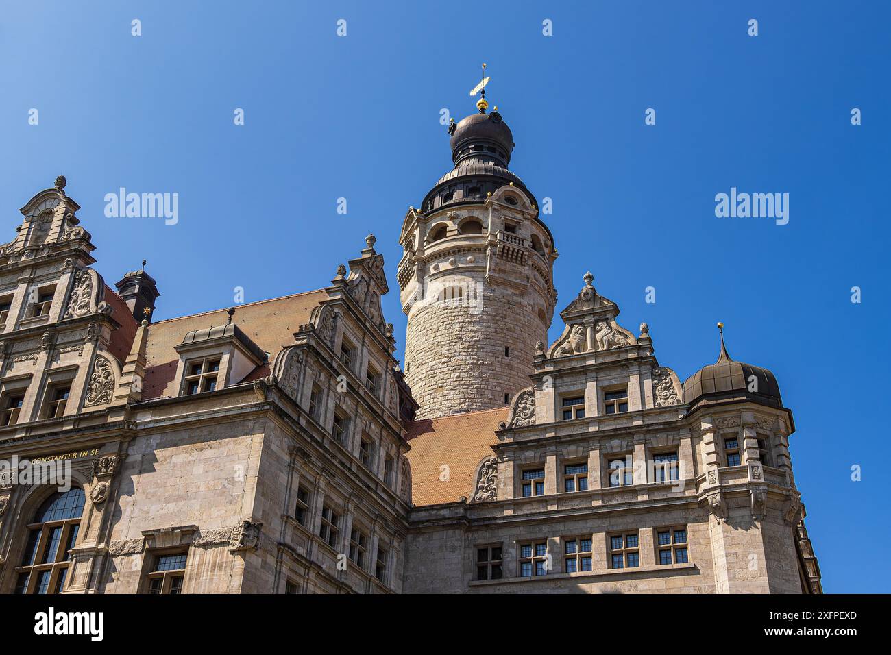 View of the Old Town Hall in the city of Leipzig Stock Photo - Alamy