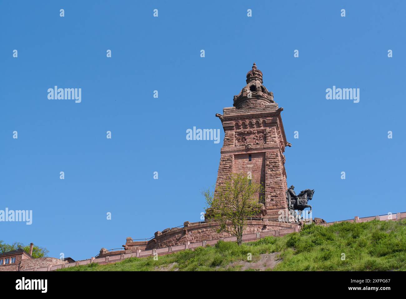 Kyffhaeuser Monument in German state of Thuringia. Kyffhaeuser Monument ...