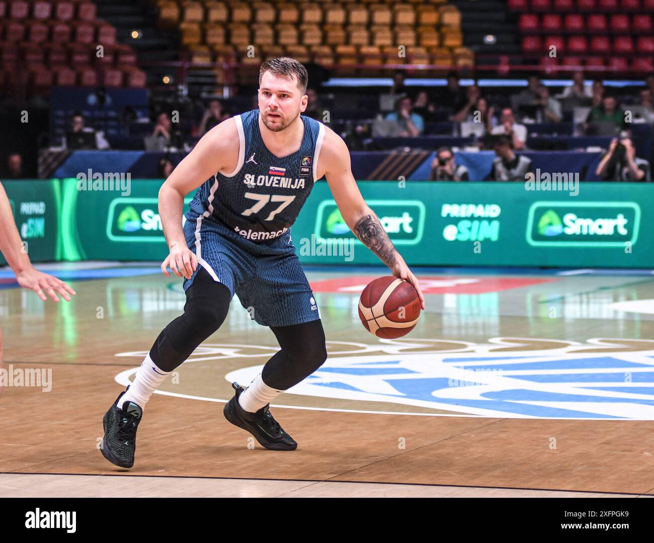 Luka Doncic (Slovenia). FIBA Olympic Qualifying Tournament. Piraeus ...