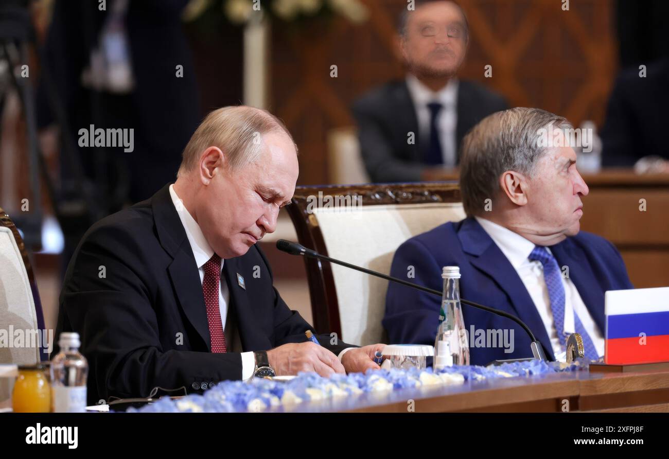 Astana, Kazakhstan. 04th July, 2024. Russian President Vladimir Putin ...