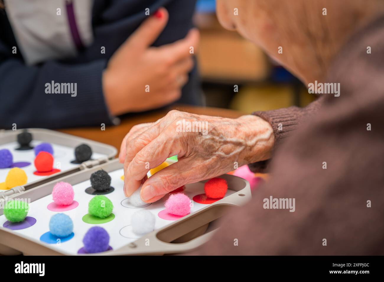 Rehabilitation center. Brain therapy cognitive psychological testing on ...