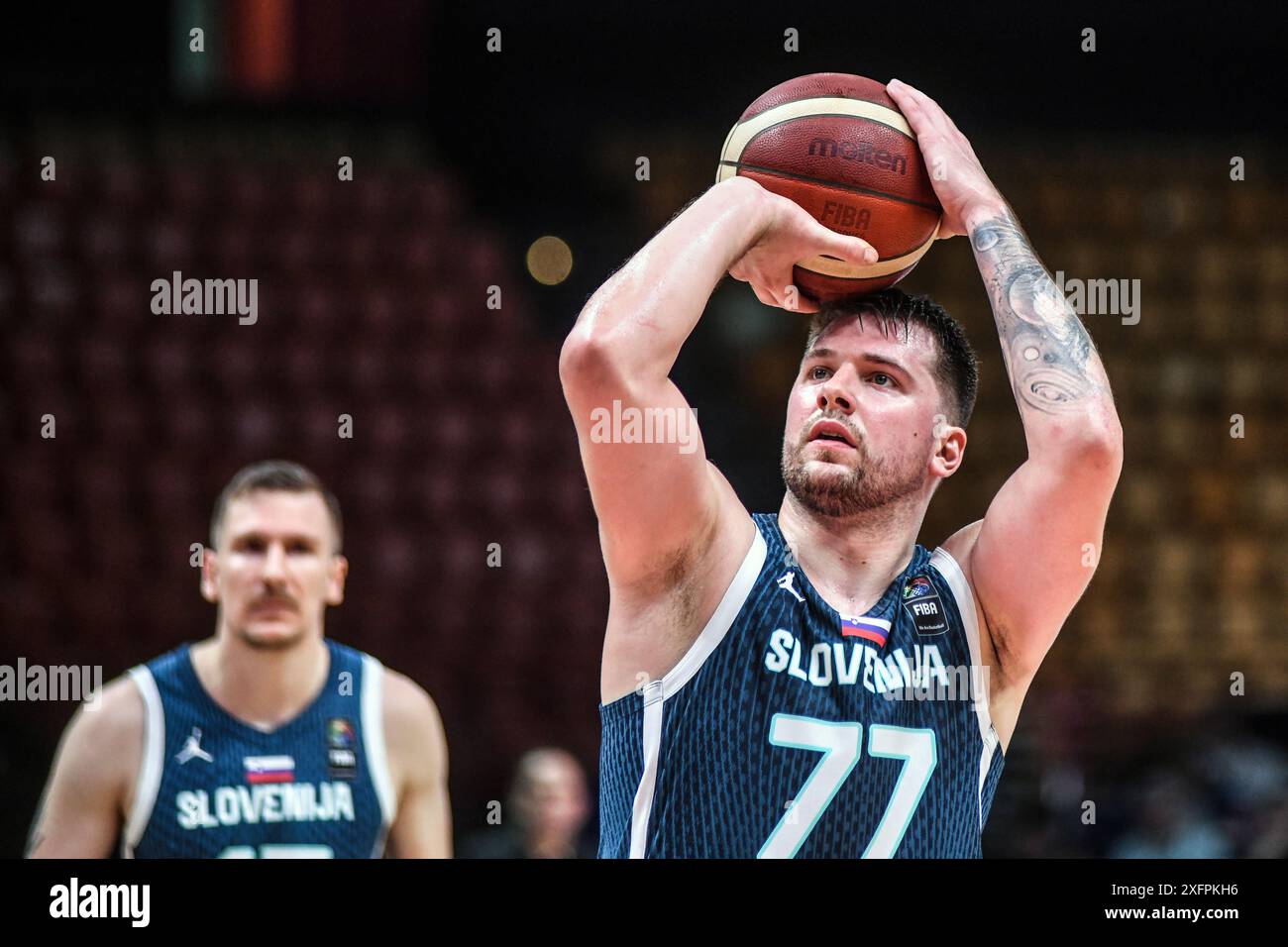 Luka Doncic (Slovenia). FIBA Olympic Qualifying Tournament. Piraeus ...