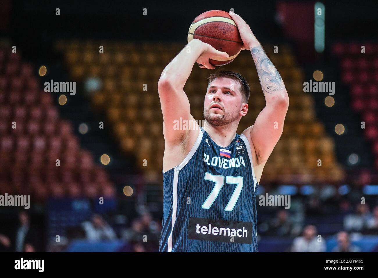 Luka Doncic (Slovenia). FIBA Olympic Qualifying Tournament. Piraeus ...