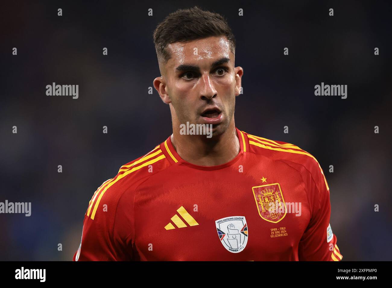 Gelsenkirchen, Germany, 20th June 2024. Ferran Torres of Spain looks on ...