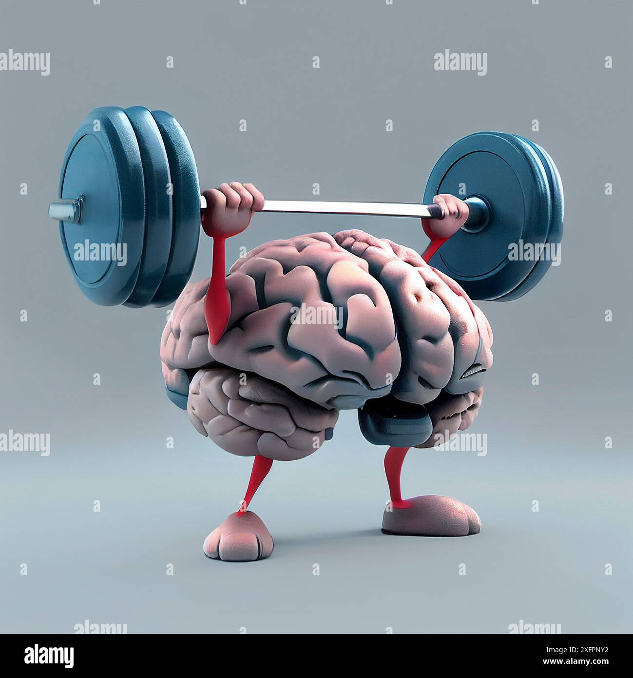Human brain lifts weight with dumbbell, memory and mind training, brain ...