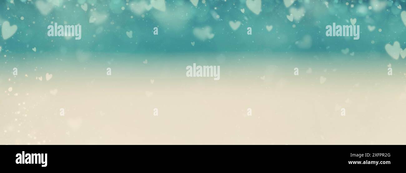 Background with heart shaped bokeh light, pastel color, template for ...