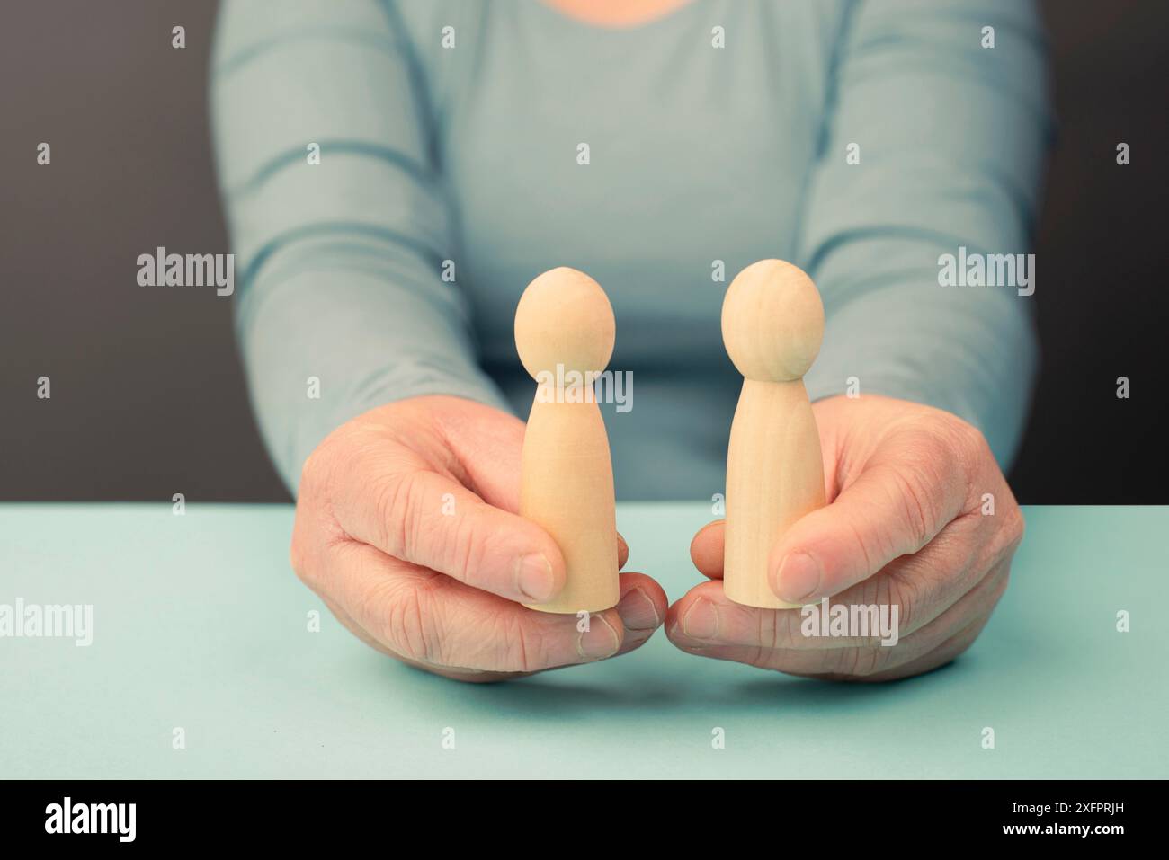 Two people having a conversation, friendship, management, networking ...