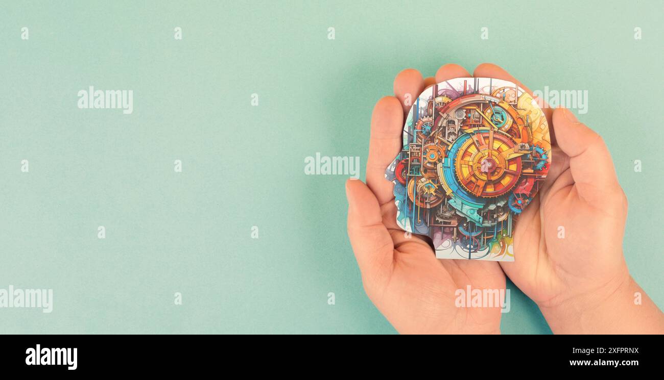 Cogwheels brain, brainstorming and creativity concept, gear wheels ...