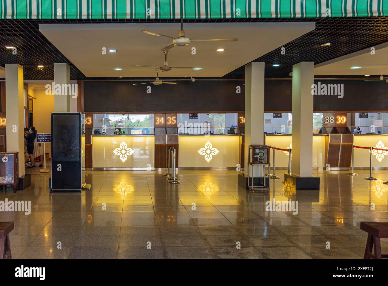 Inside the new ticket center on Road 60 managed by Angkor Enterprise ...