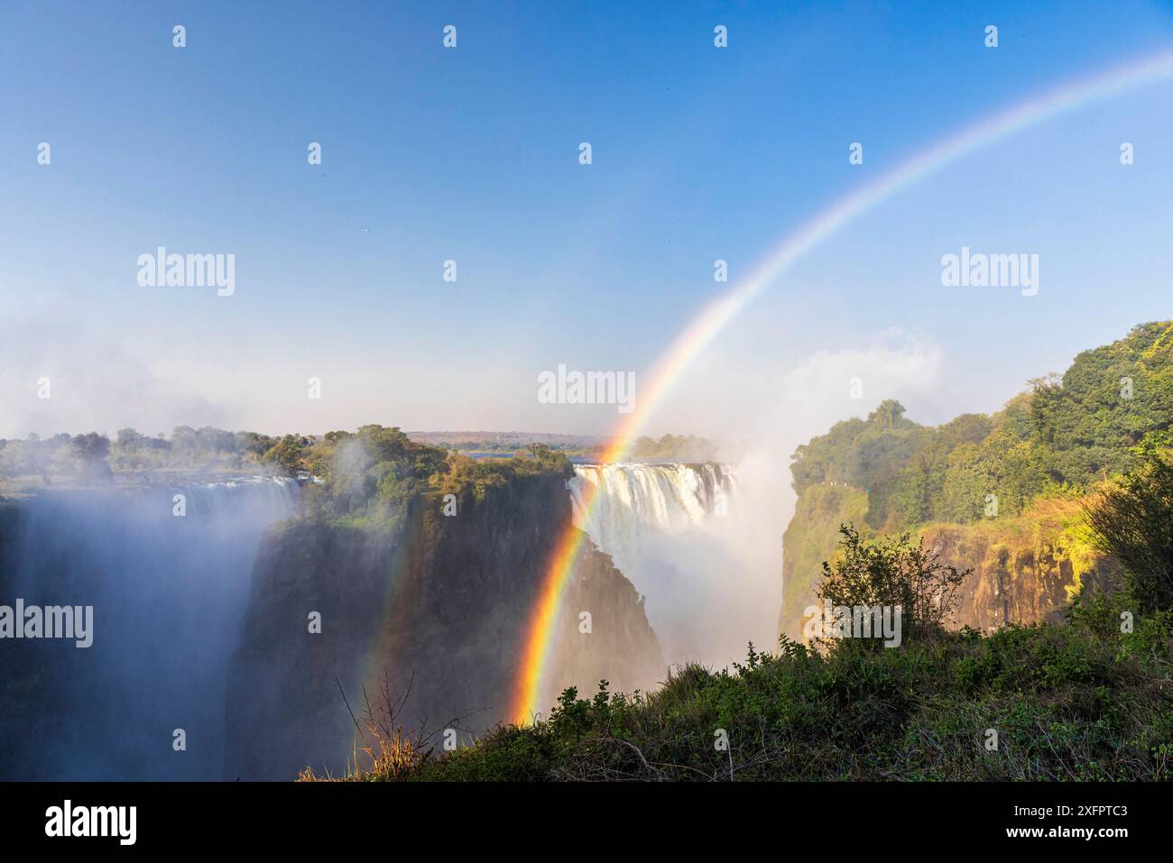 Victoria falls the second Gorge on the river falls into at the Victoria ...