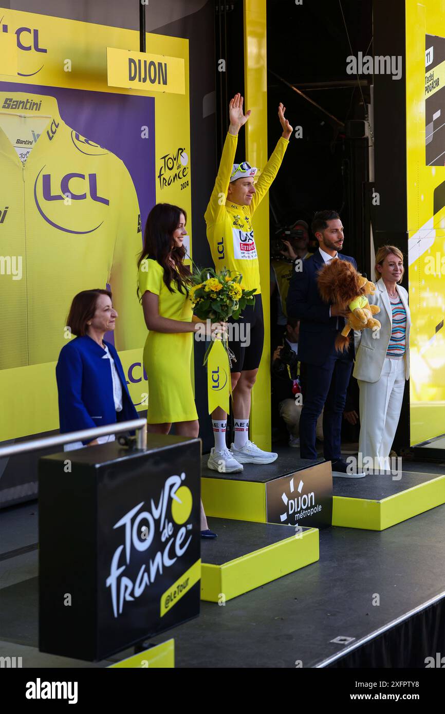 Tour de France 2024 - 111th Edition - 6th stage Macon - Dijon 163,5 km - 04/07/2024 - Tadej ...