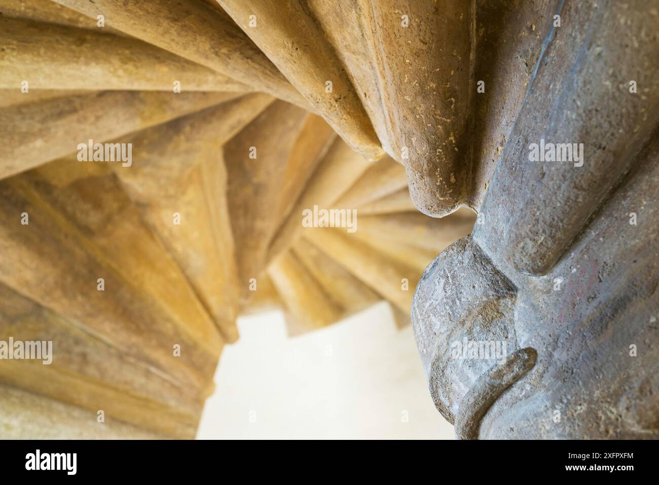 Famous double spiral staircase situated inside of the burg in the ...