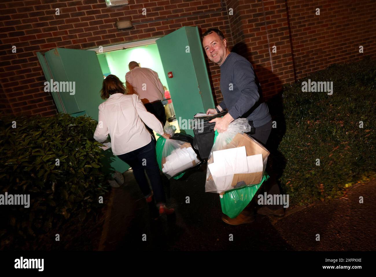 4th July 2024. Chichester, West Sussex, UK. Scenes from the count in ...