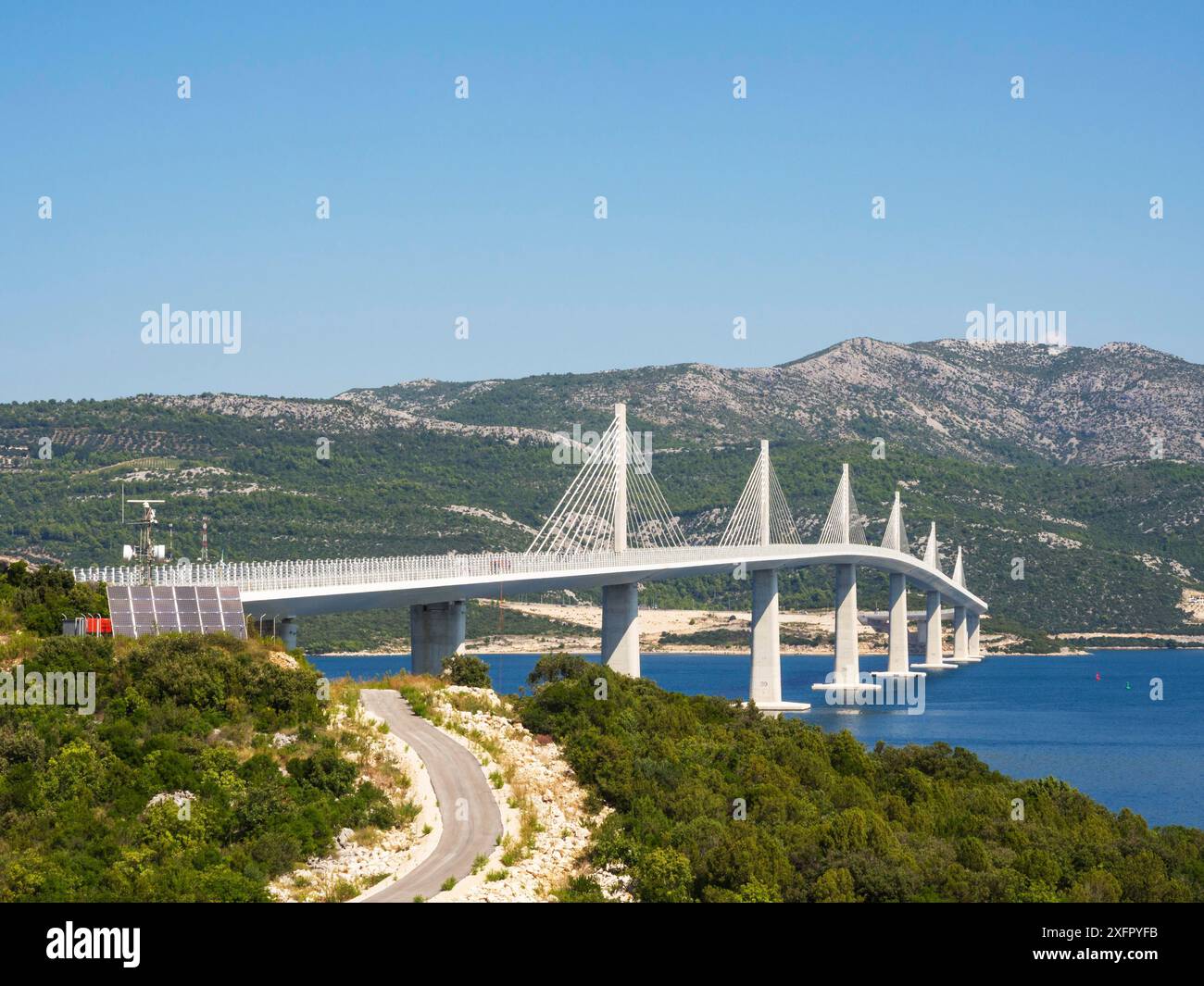 Peljesac Bridge, Croatia. Image of beautiful modern multi-span cable ...