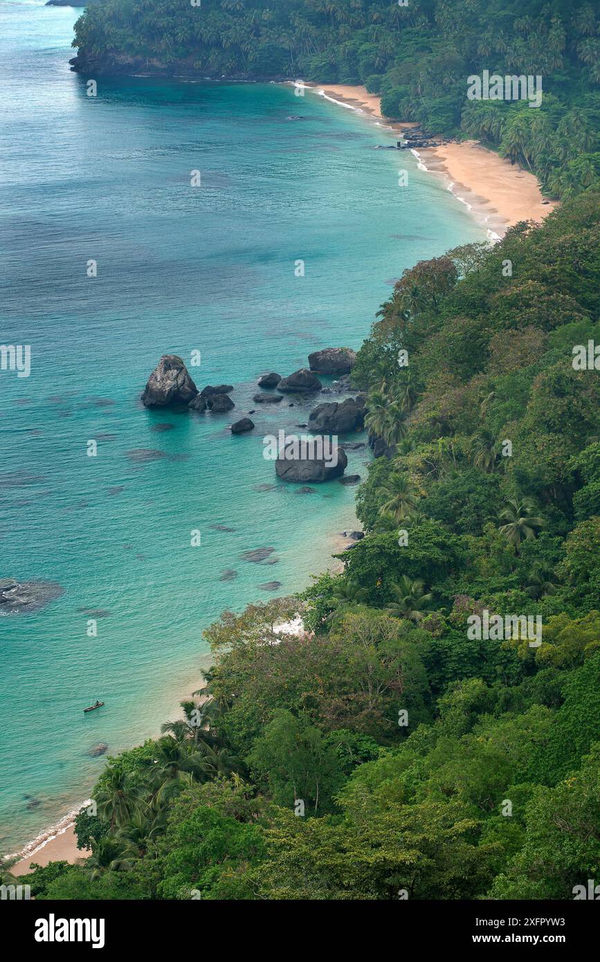 Coast of Boi Beach and Macaco beach, Principe Island UNESCO Biosphere ...