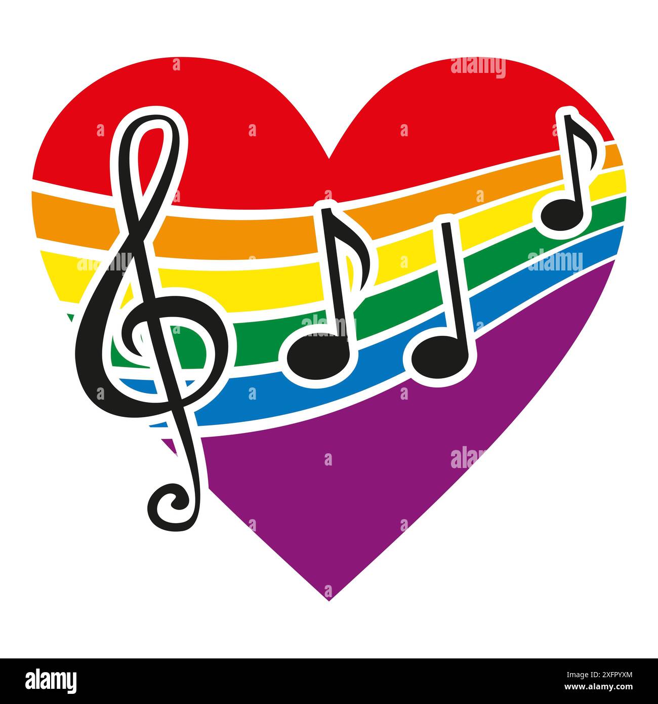 Heart music notes hi-res stock photography and images - Alamy