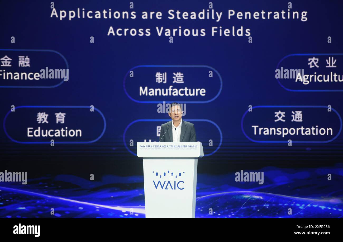 SHANGHAI, CHINA - JULY 4, 2024 - Robin Li, founder, chairman and CEO of ...