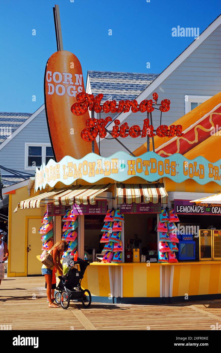 A corn dog vendor on the Wildwood Boardwalk Stock Photo - Alamy