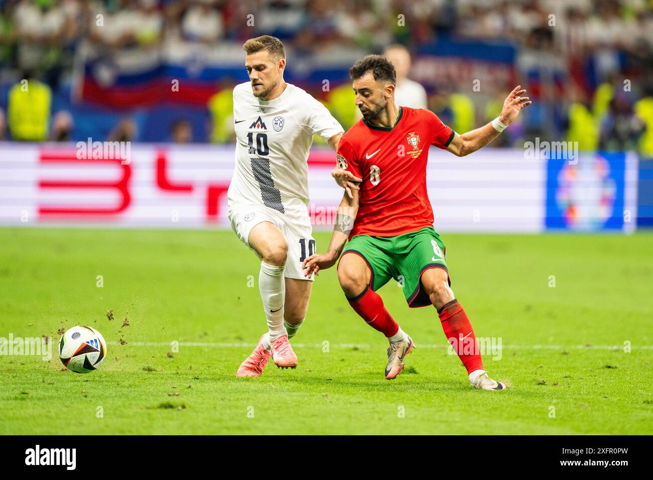 Frankfurt, Germany. 01st, July 2024. Timi Elsnik (10) of Slovenia and ...