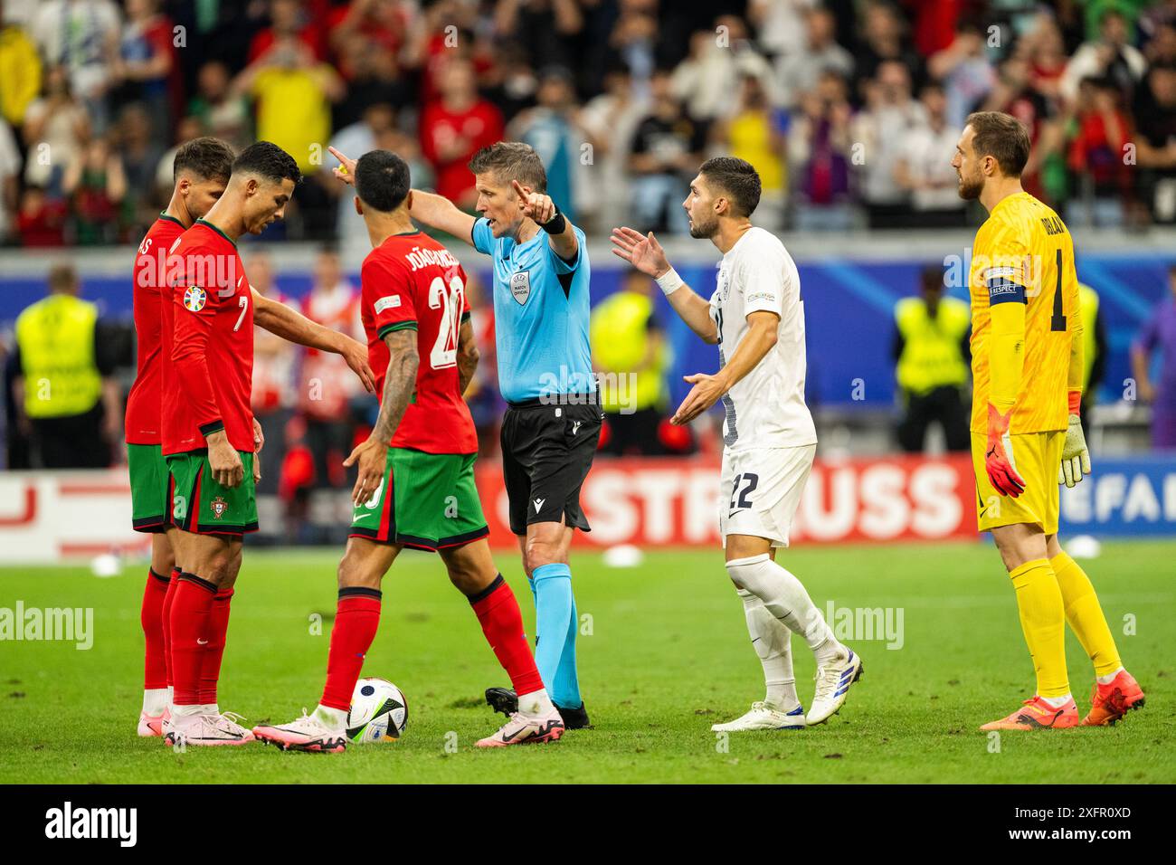 Frankfurt, Germany. 01st, July 2024. Referee Daniele Orsato seen during ...