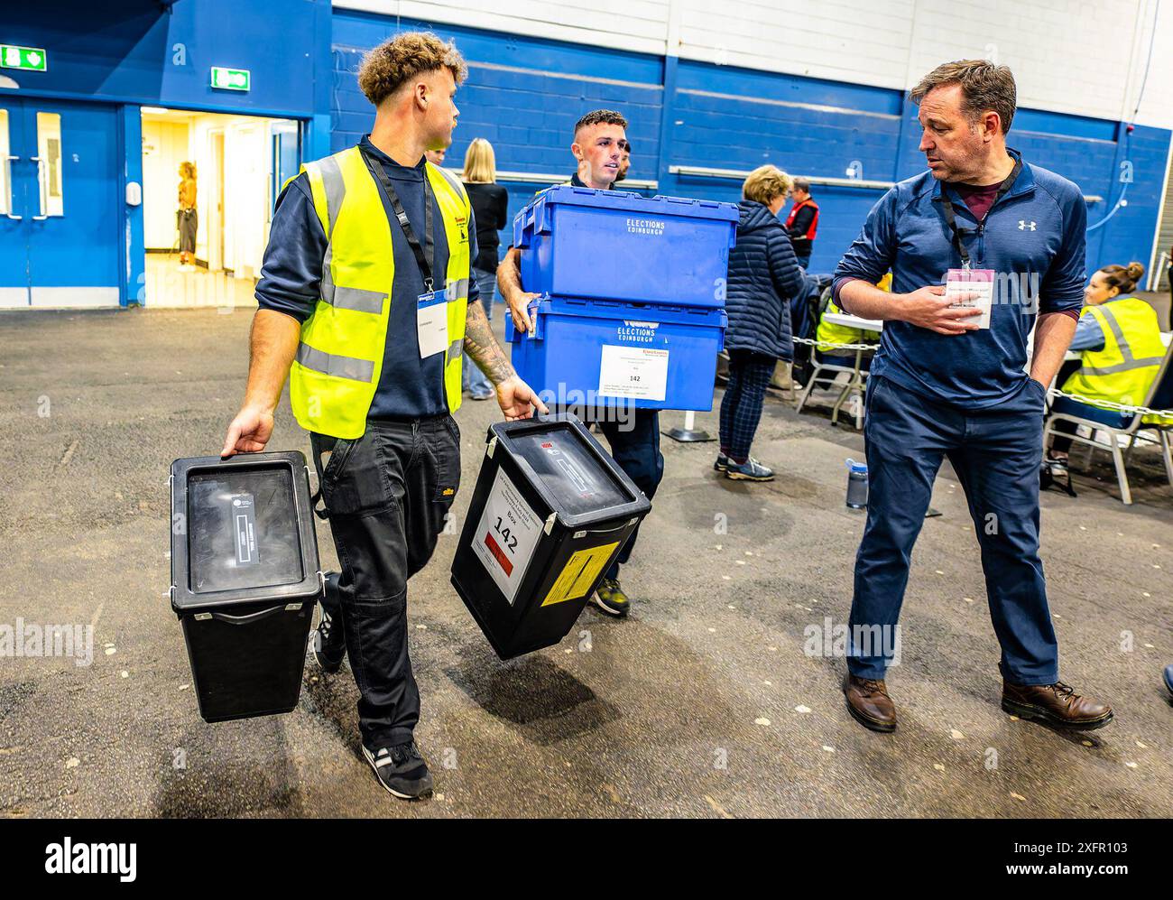 Edinburgh, United Kingdom. 04 July, 2024 Pictured: The first ballot ...