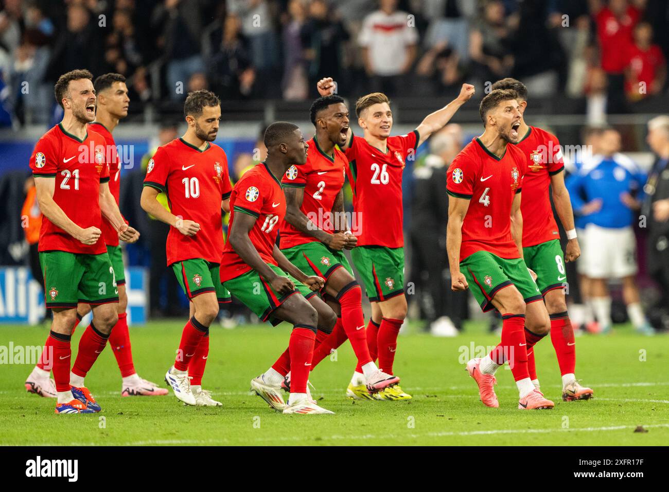 Frankfurt, Germany. 01st, July 2024. The players of Portugal seen in ...