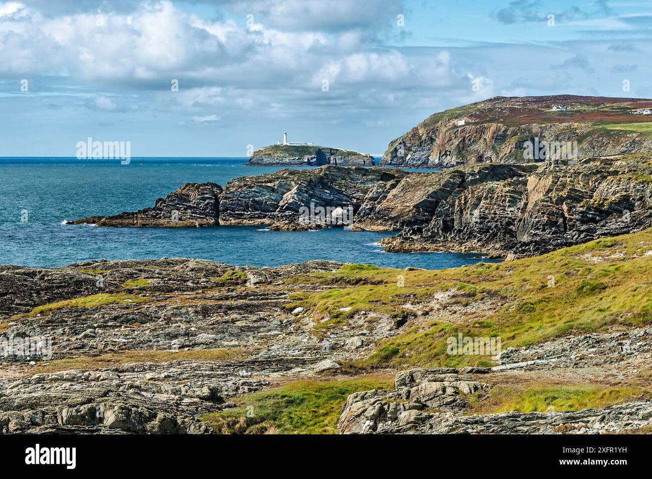 Cliffs at Porth y Gwin bay viewed from the Isle of Anglesey Coastal ...