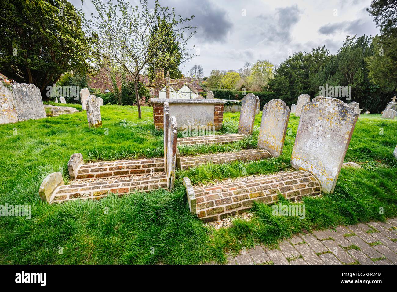 Rare brick barrel graves in the churchyard of St Mary's Church in ...