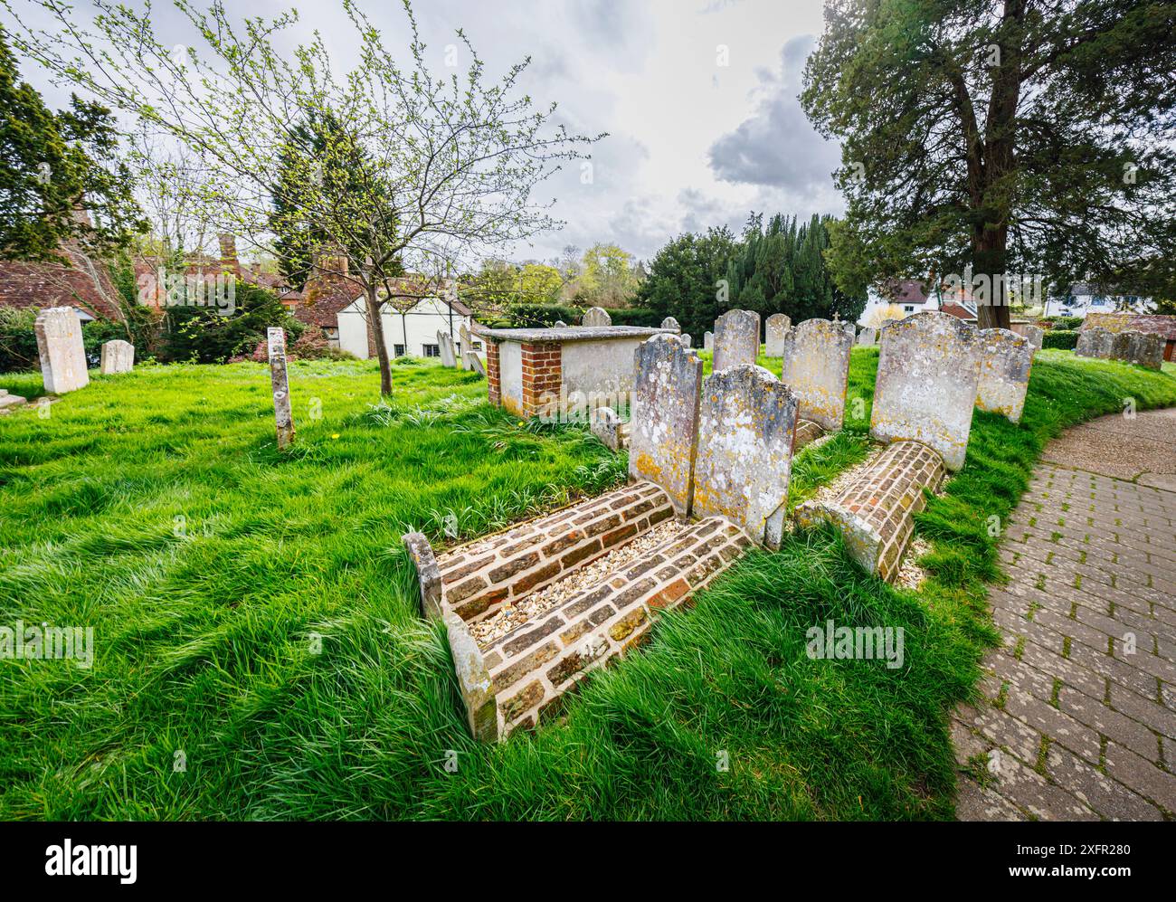 Rare brick barrel graves in the churchyard of St Mary's Church in ...