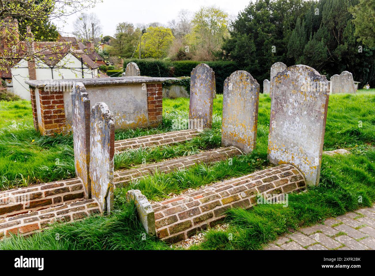 Rare brick barrel graves in the churchyard of St Mary's Church in ...
