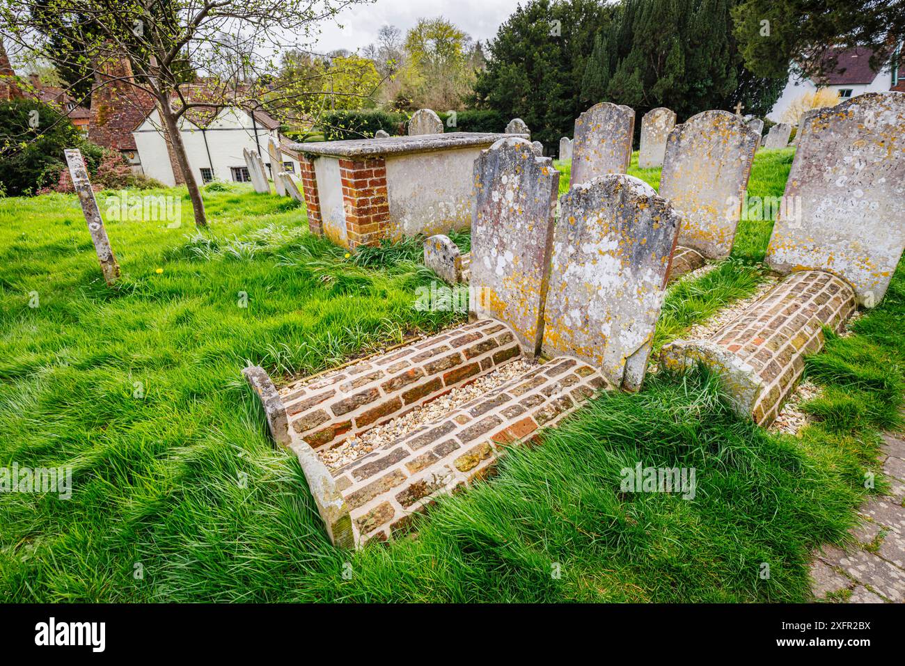 Rare brick barrel graves in the churchyard of St Mary's Church in ...