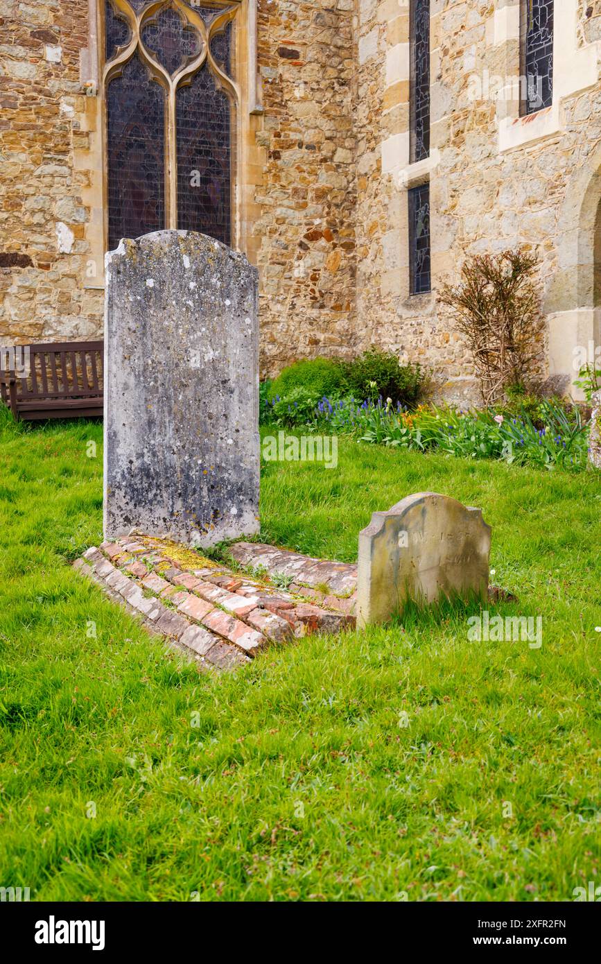 Rare brick barrel graves in the churchyard of St Mary's Church in ...