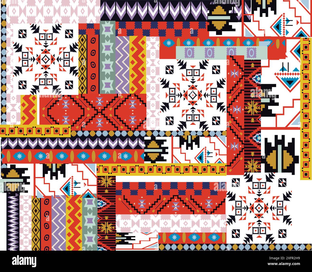 Native vector textile pattern hi-res stock photography and images - Alamy