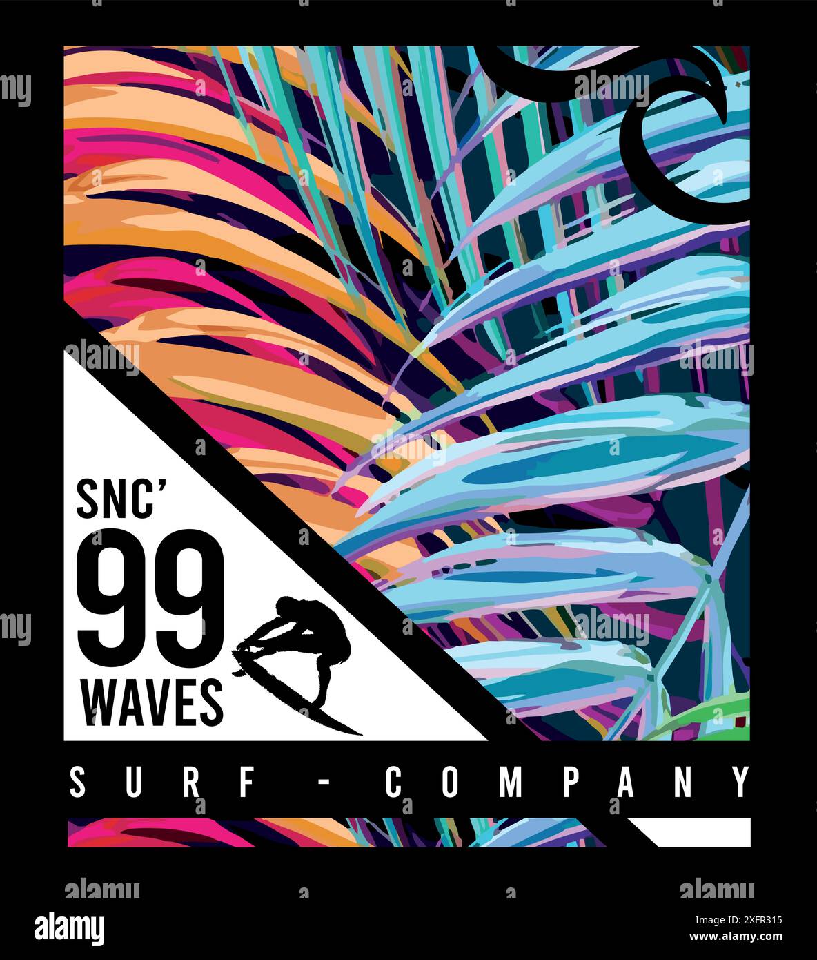 Colorful vector illustration of composition with floral background ...