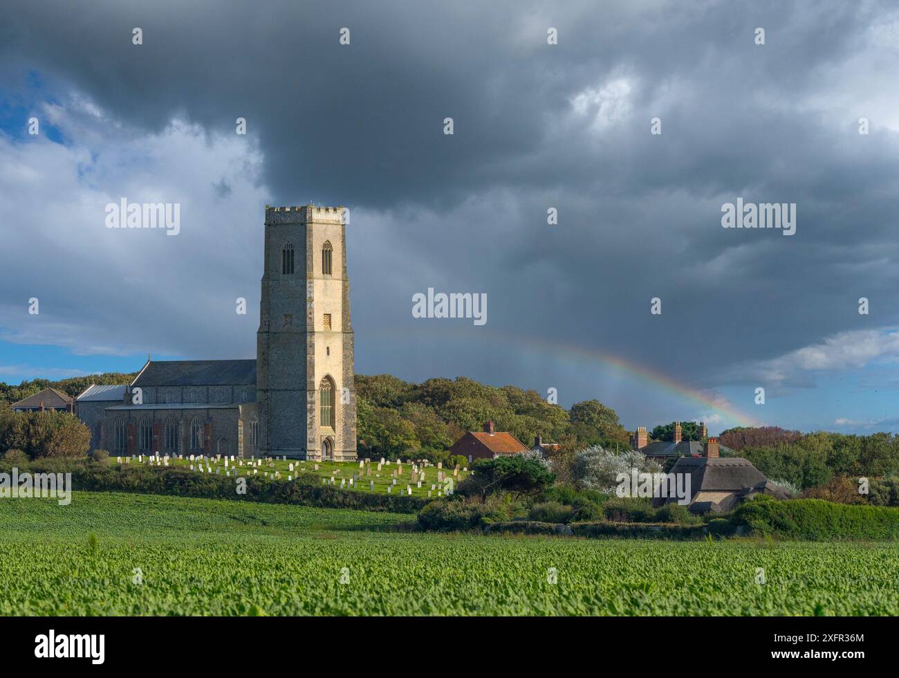 St Mary's Church, Happisburgh, Norfolk, England, UK, September Stock ...