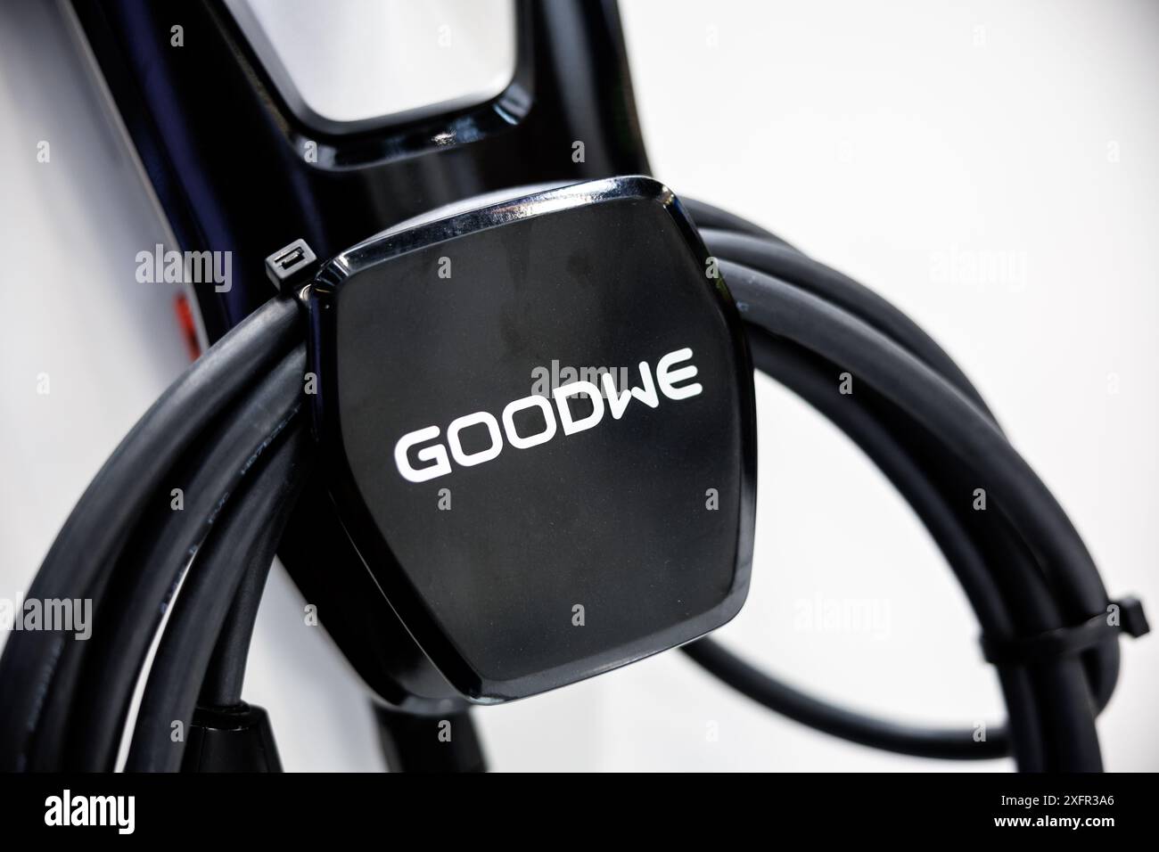 Munich, Germany. 20th June, 2024. The GoodWe logo and lettering can be ...