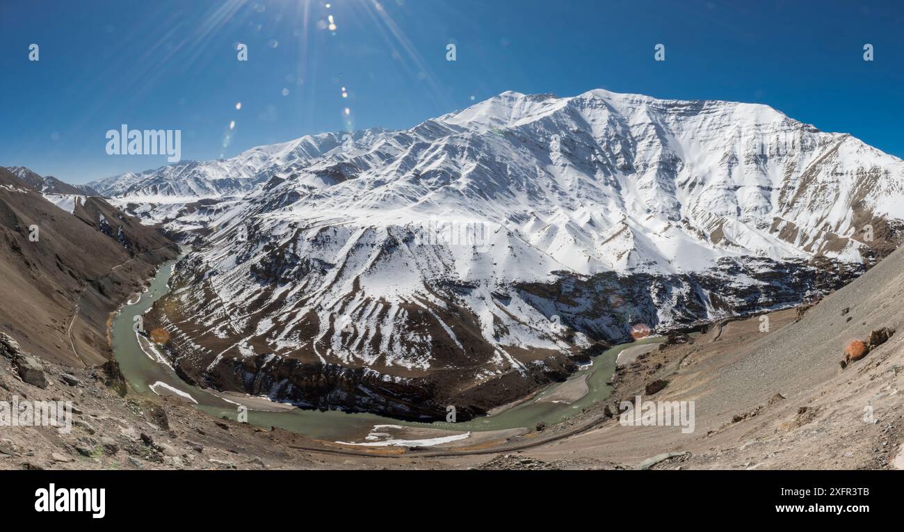 The Upper River Indus and Indus Valley near Leh. Ladakh, India ...