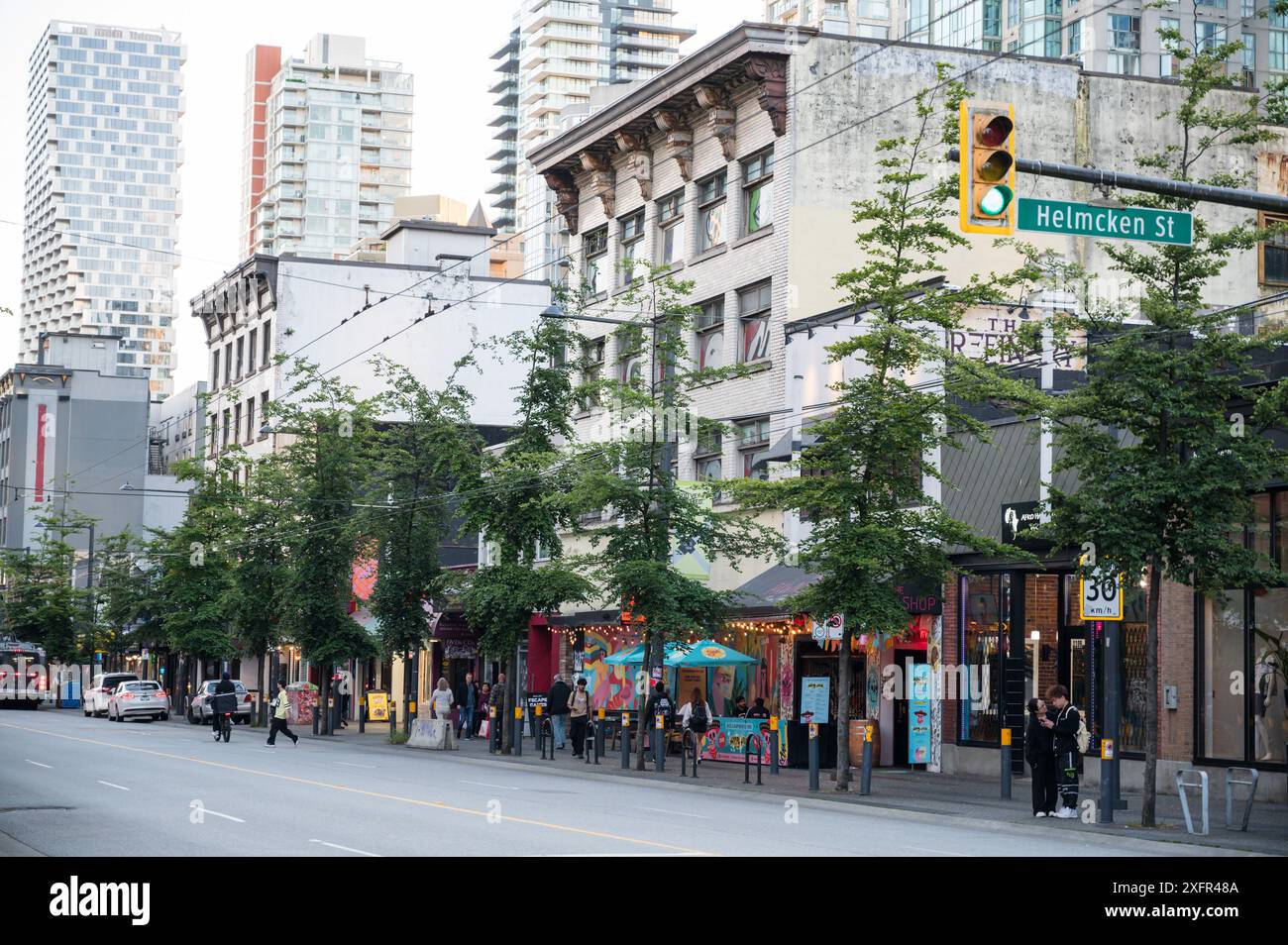 People and businesses along Vancouver’s Granville Mall area. Vancouver ...