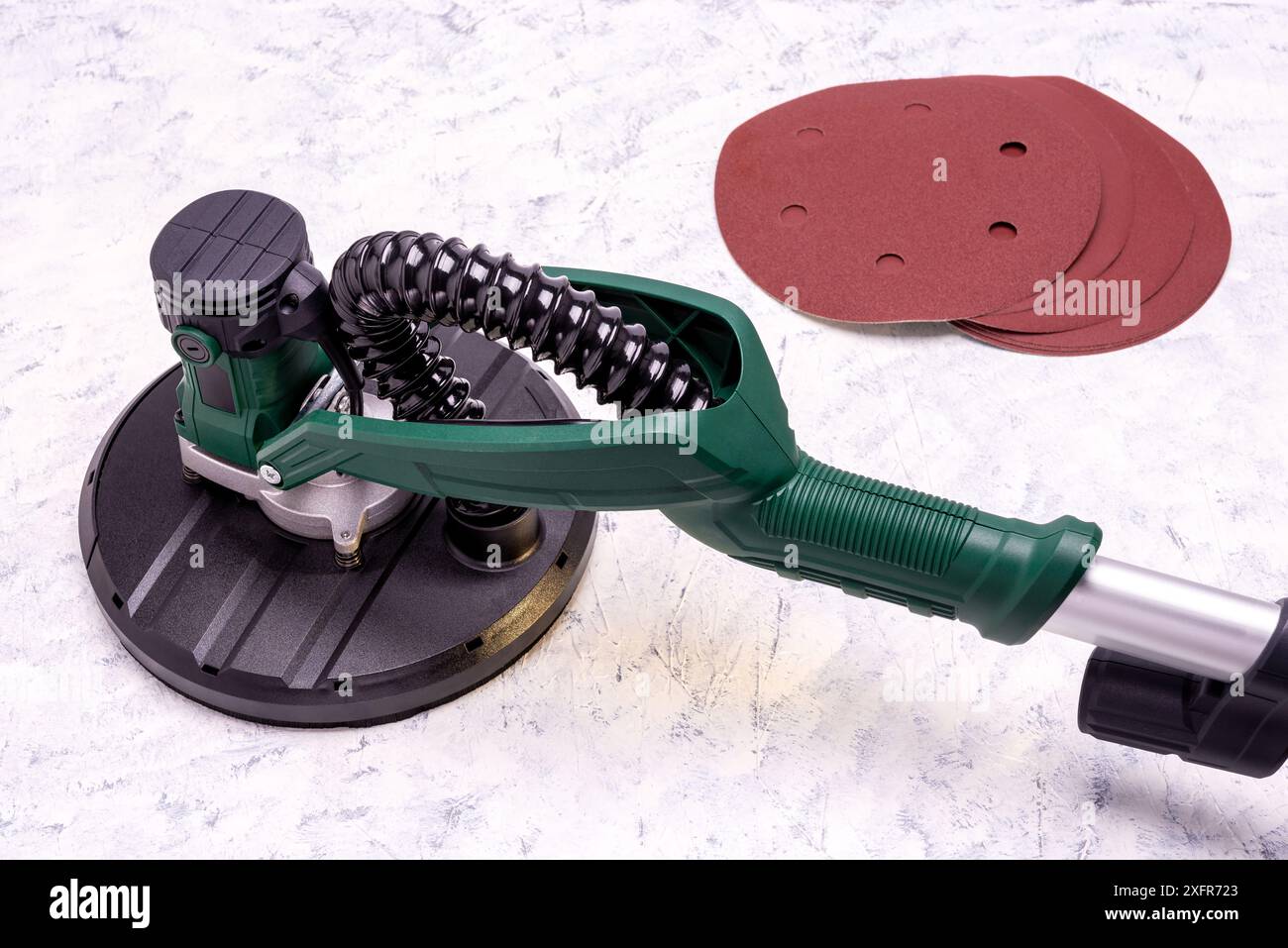 Wall grinder with telescopic handle and LED light and sandpaper for ...