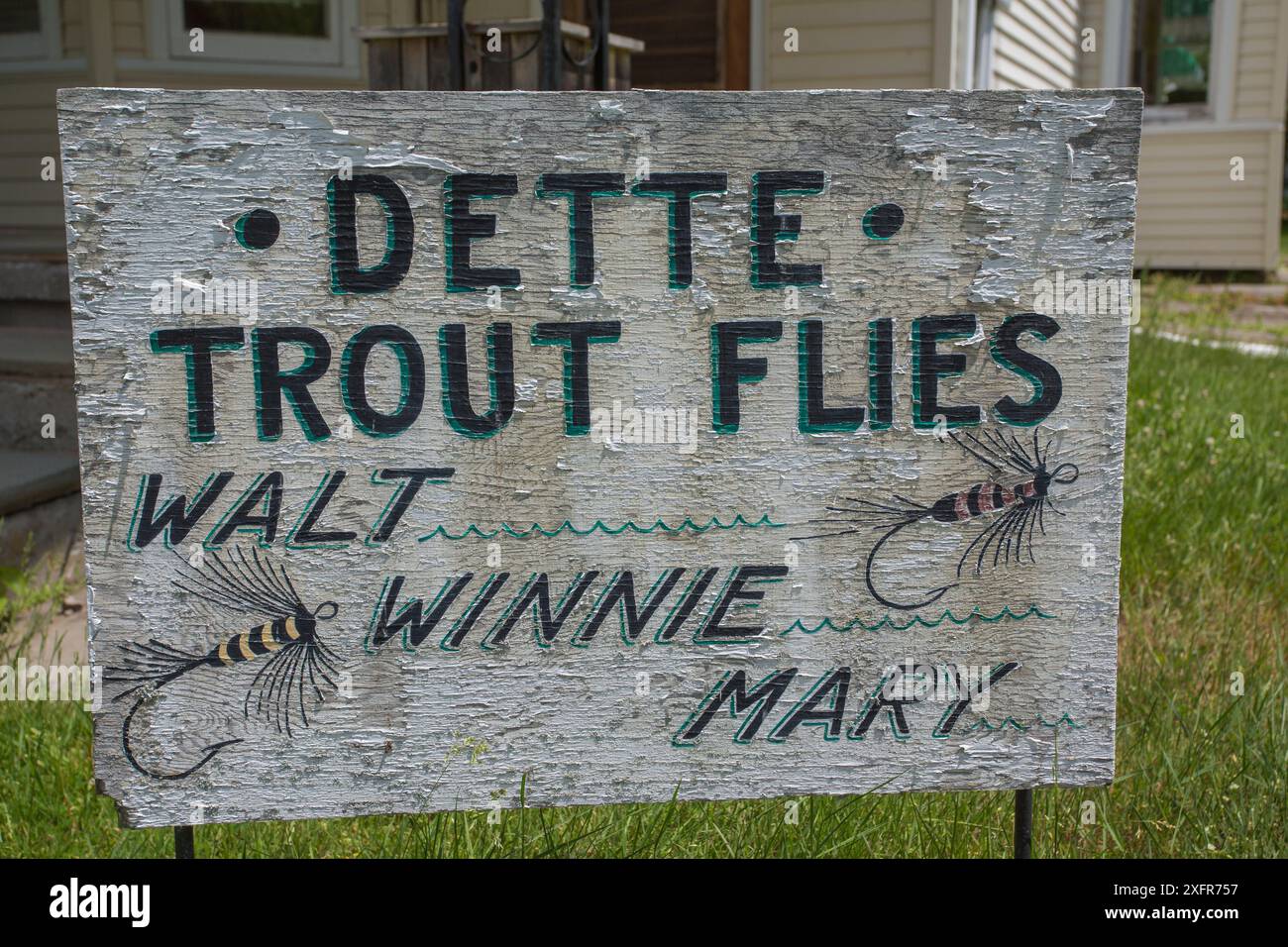 Family run fly fishing shop sign for Dette Trout Flies, Beaverkill ...