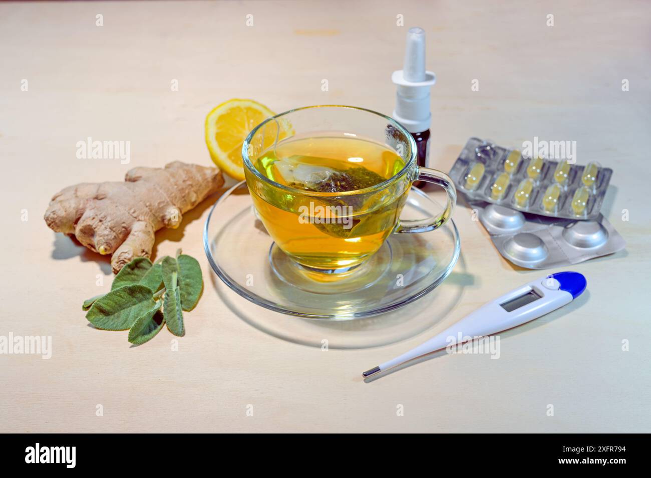 Home remedies and medicines for colds and flu such as sage and ginger ...