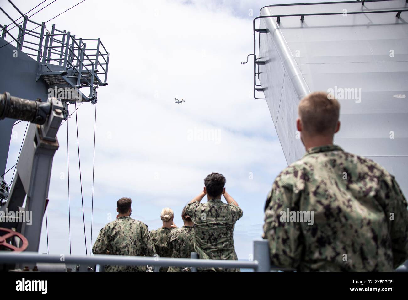 240628-N-IL330-1027 Midshipmen from the U.S. Naval Academy observe an ...