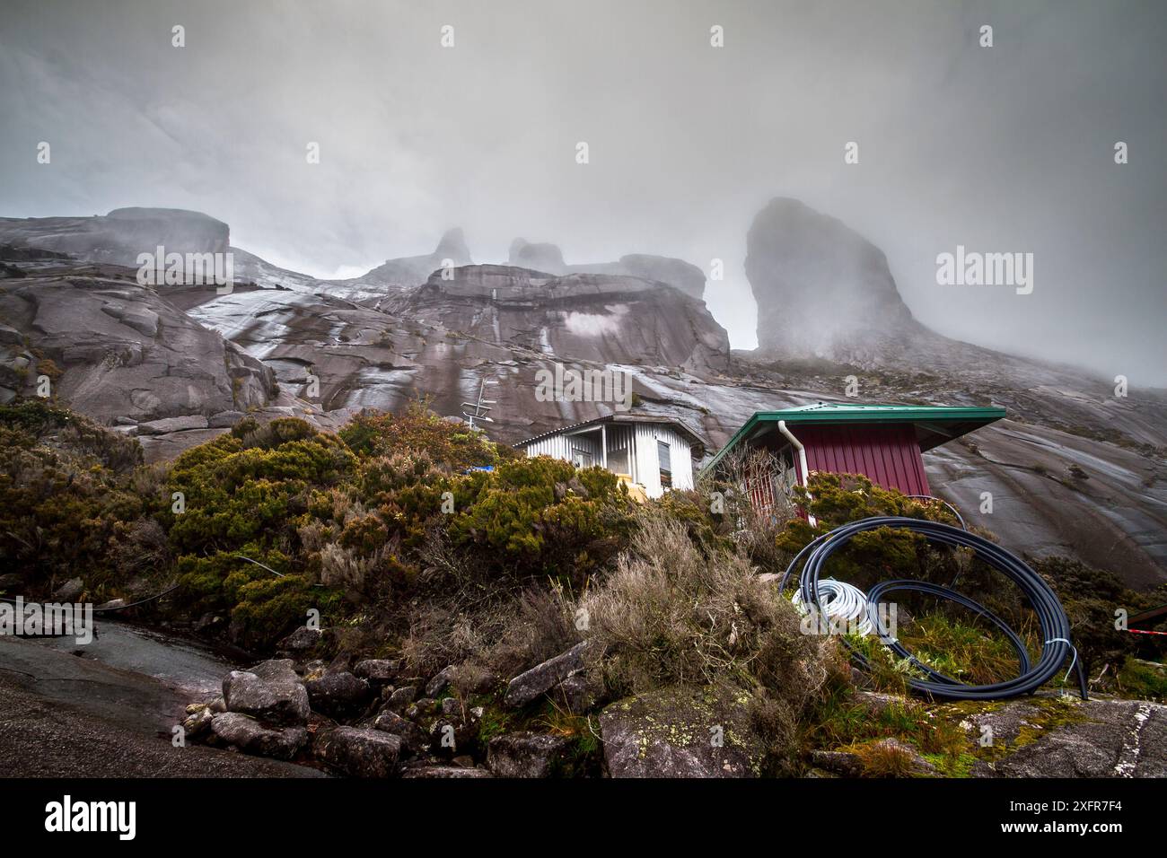 Sayat-Sayat checkpoint, below the summit of Mount Kinabalu, Borneo, May ...