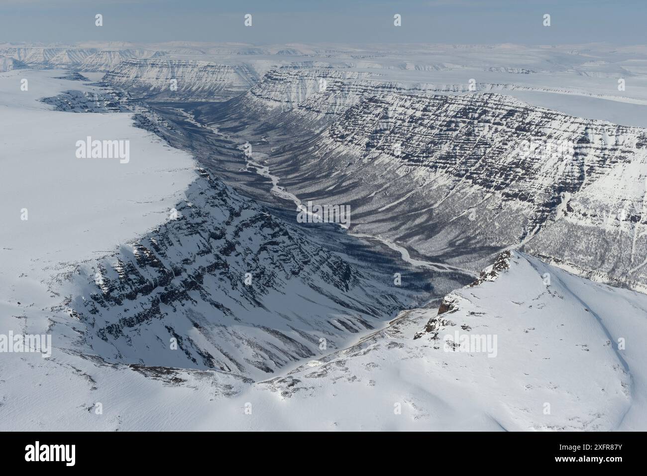 U shaped valley in Putoransky State Nature Reserve, Putorana Plateau ...