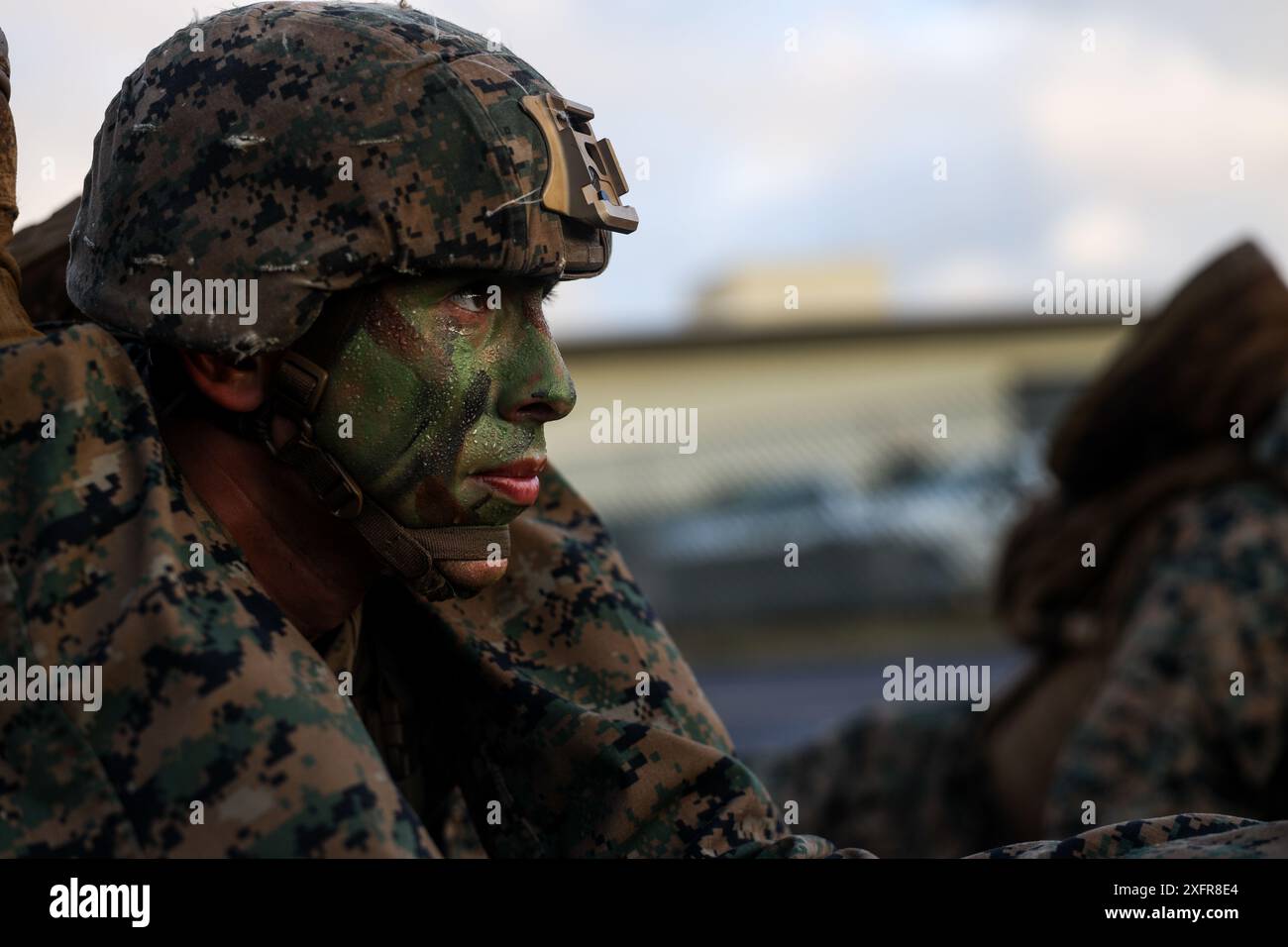 A U.S. Marine with Marine Medium Tiltrotor Squadron (VMM) 363’s Martial ...