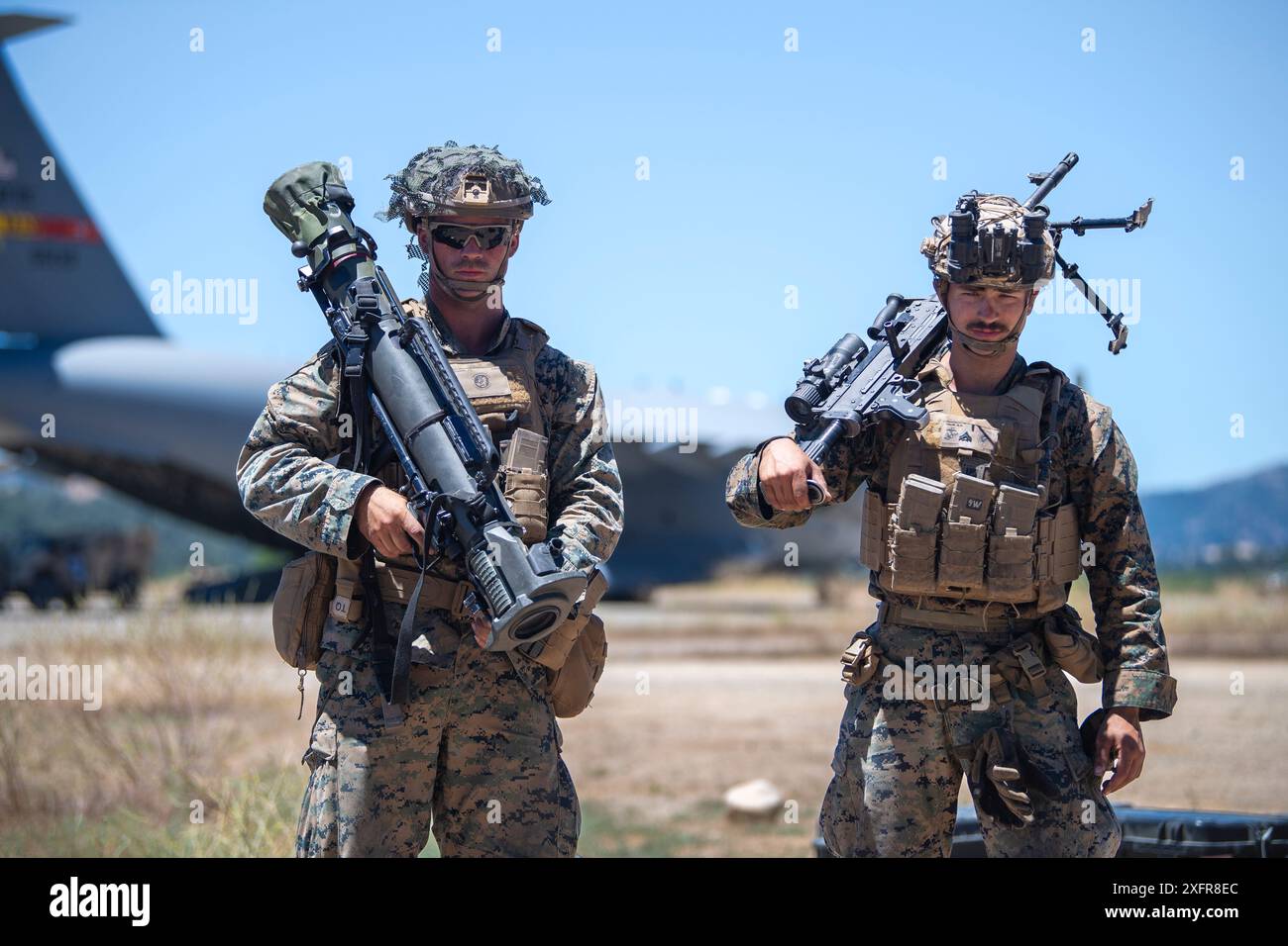 U.S. Marine Corps Cpl. Anthony Salim, left, V17 Suicide Charley Company ...