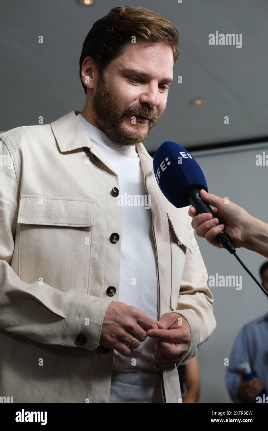 Actor Daniel Brühl attends to "Becoming Karl Lagerfeld" photocall at ...