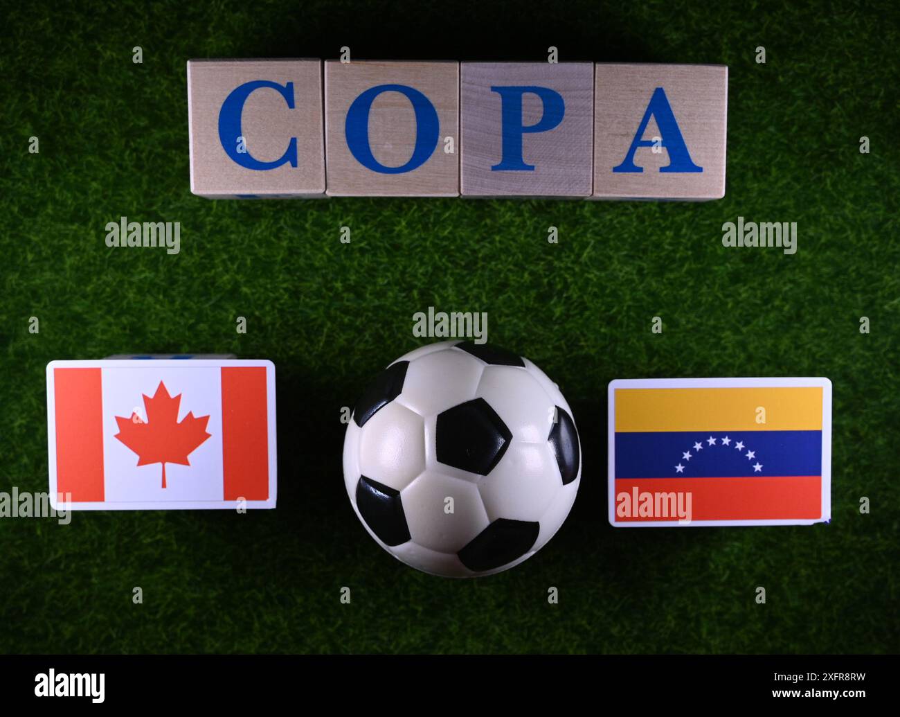 July 3, 2024, United States. Flags of the national teams participating ...