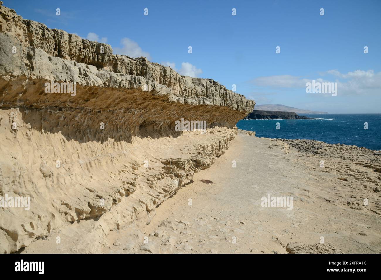 Heavily eroded and weathered fossilised sand dunes of Pliocene ...