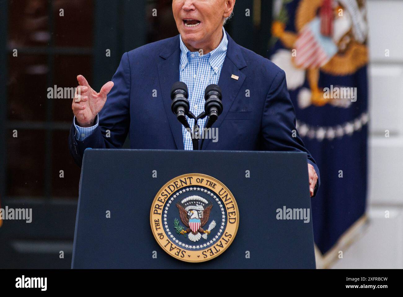 Washington, United States. 04th July, 2024. President Joe Biden gives ...